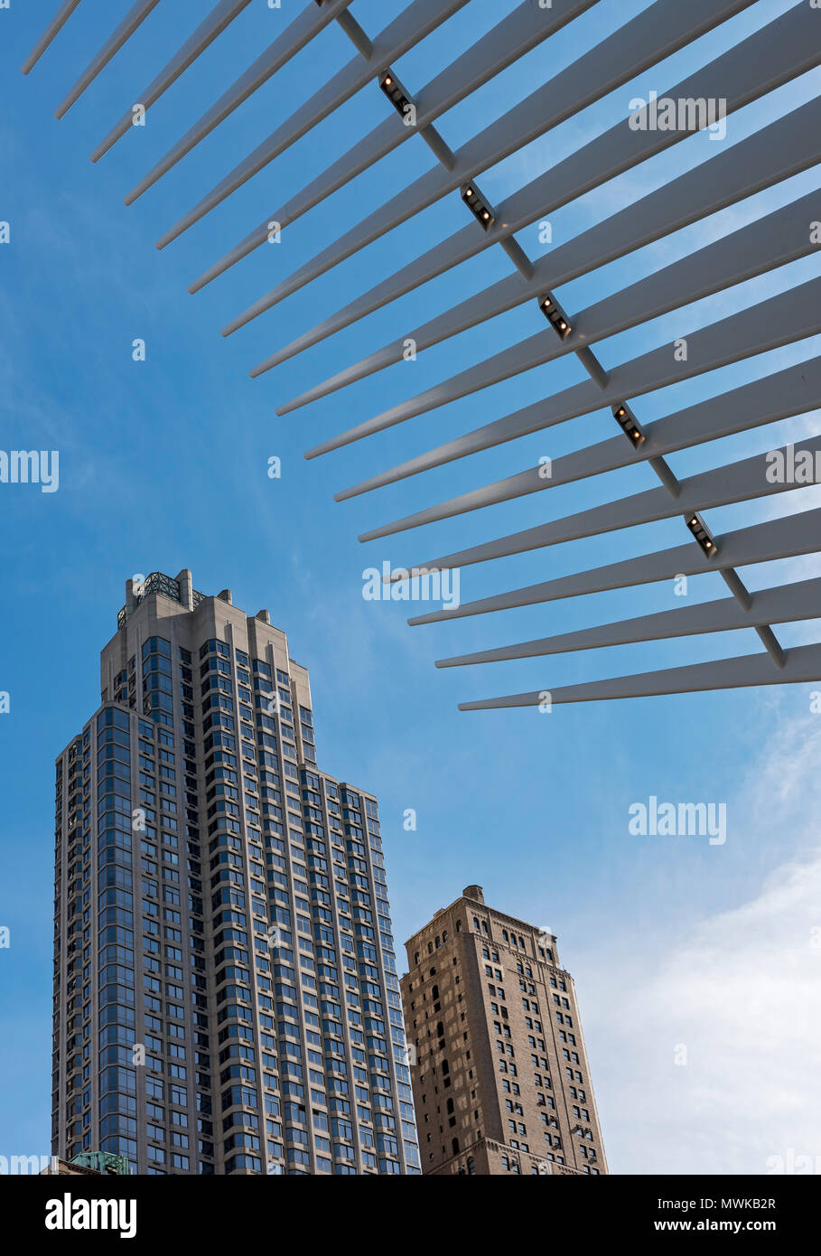 Woolworth and Transportation buildings with Oculus Station roof, World ...