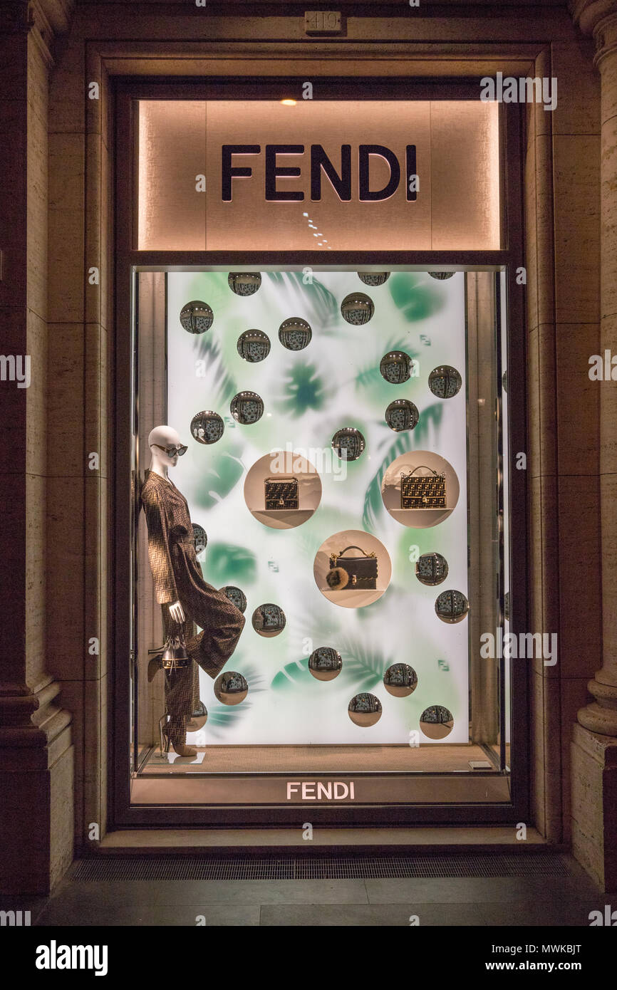Rome Italy, Fendi showcase Stock Photo - Alamy