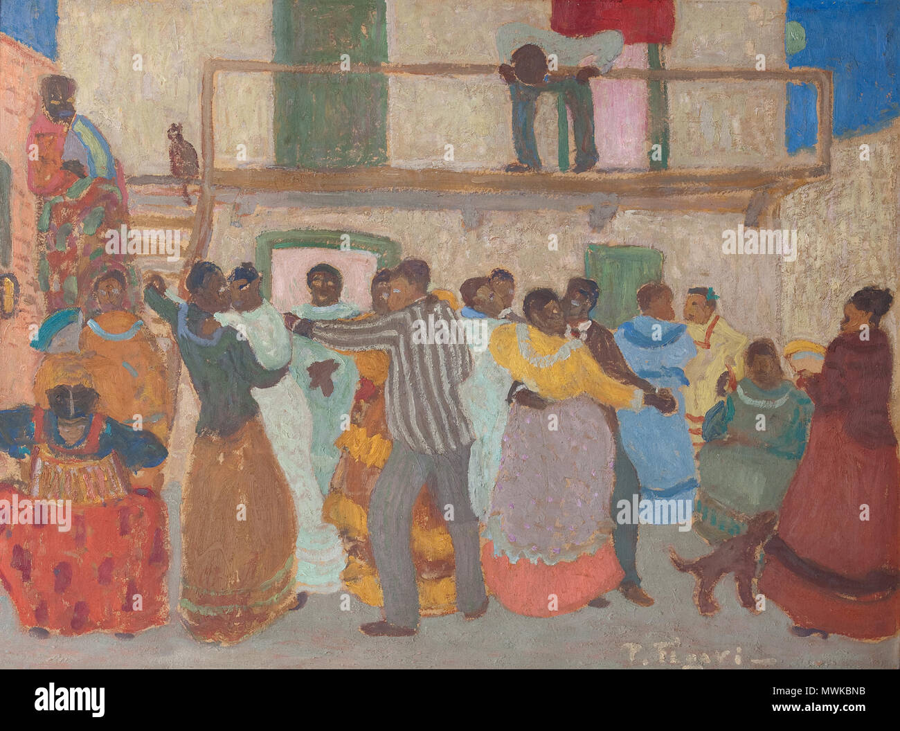 . Español: Obra “Bailongo” del pintor uruguayo Pedro Figari. Óleo sobre ...