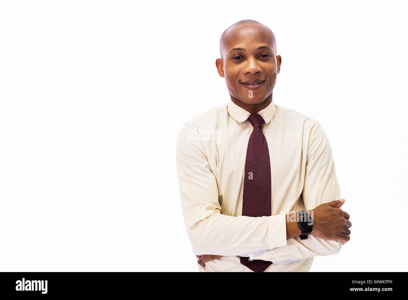 Handsome bald businessman smiling hi-res stock photography and images ...