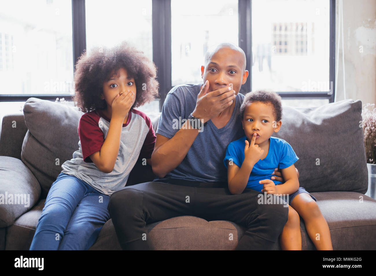 Child scared tv hi-res stock photography and images - Alamy