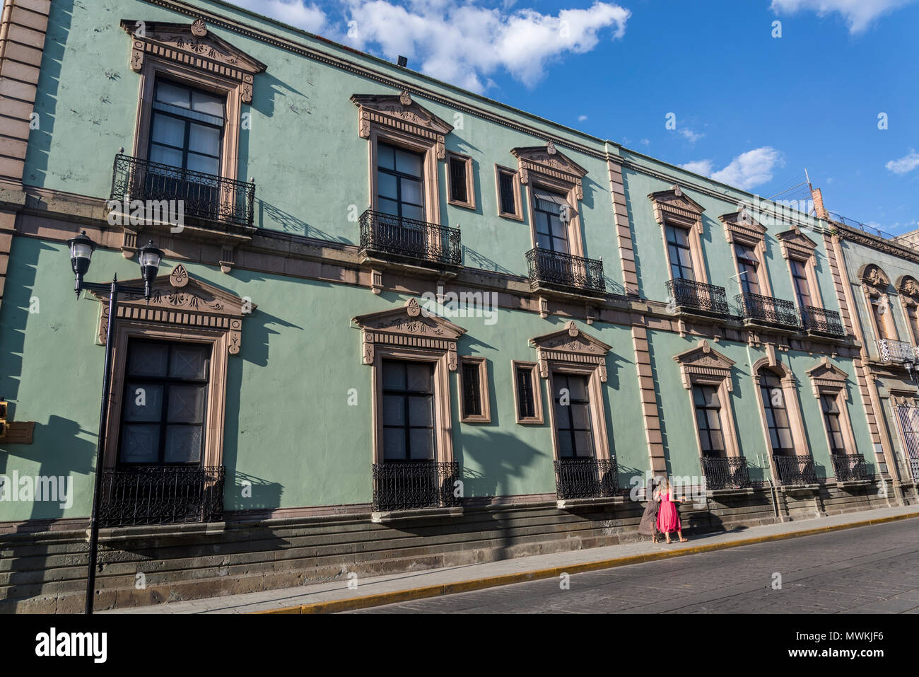 Street in the colonial historical centre, Oaxaca, Mexico Stock Photo ...