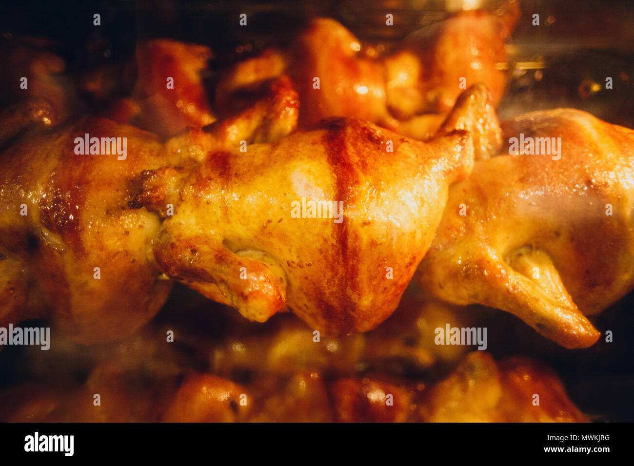 Food court concept. Grilled chicken Stock Photo - Alamy