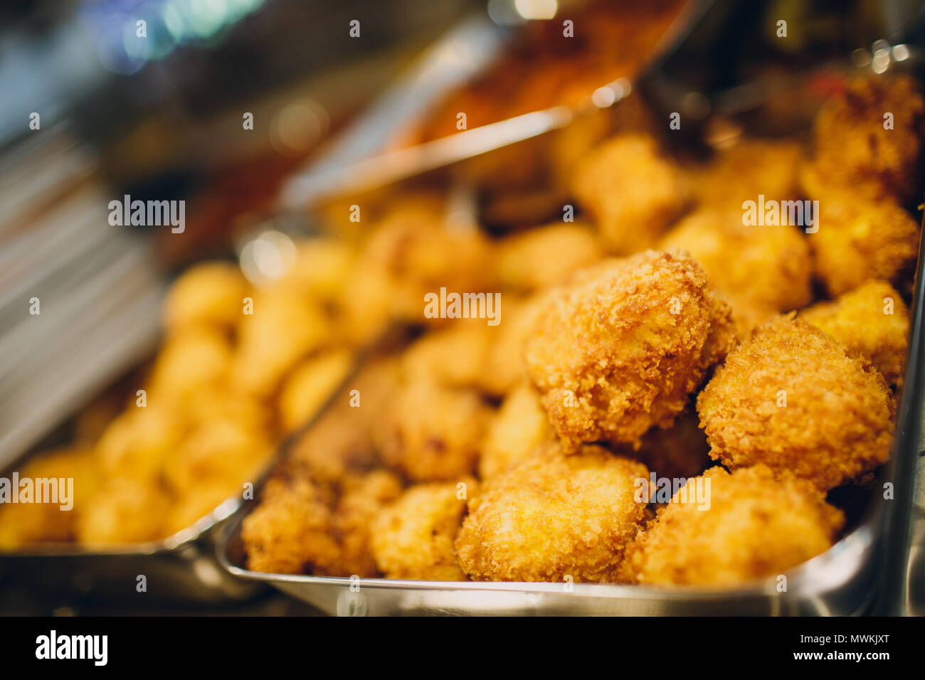 Food court concept. Grilled chicken Stock Photo - Alamy
