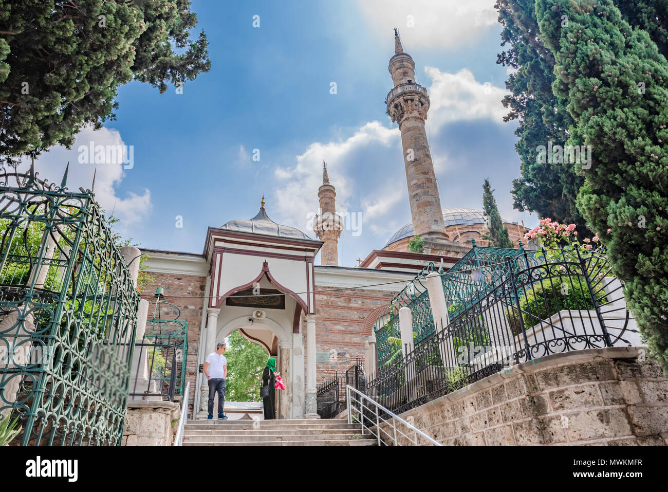 People visit Emir Sultan Complex or Sultan Complex,a mosque complex in ...