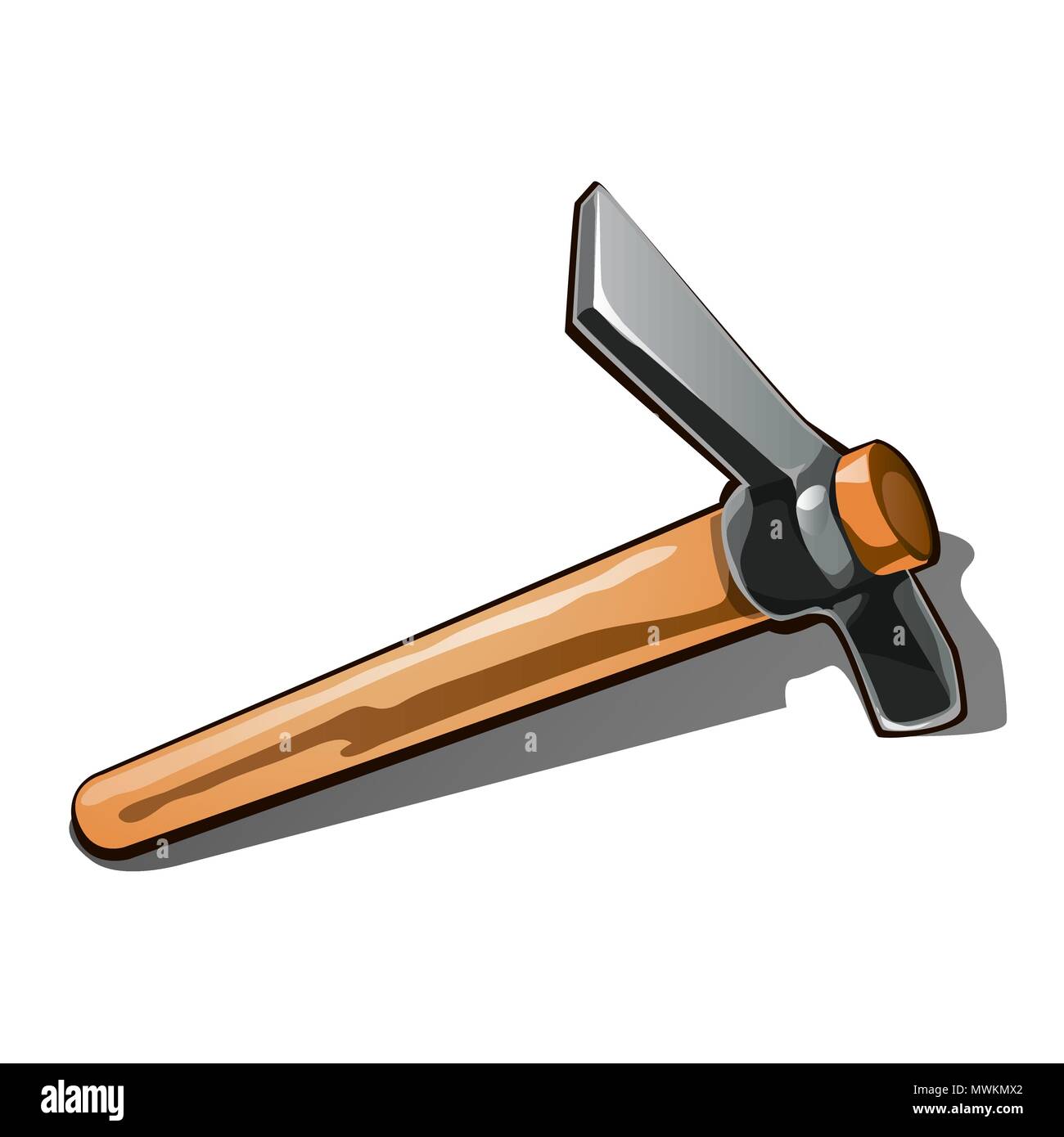 Vintage pickaxe isolated on white background. Vector illustration Stock ...