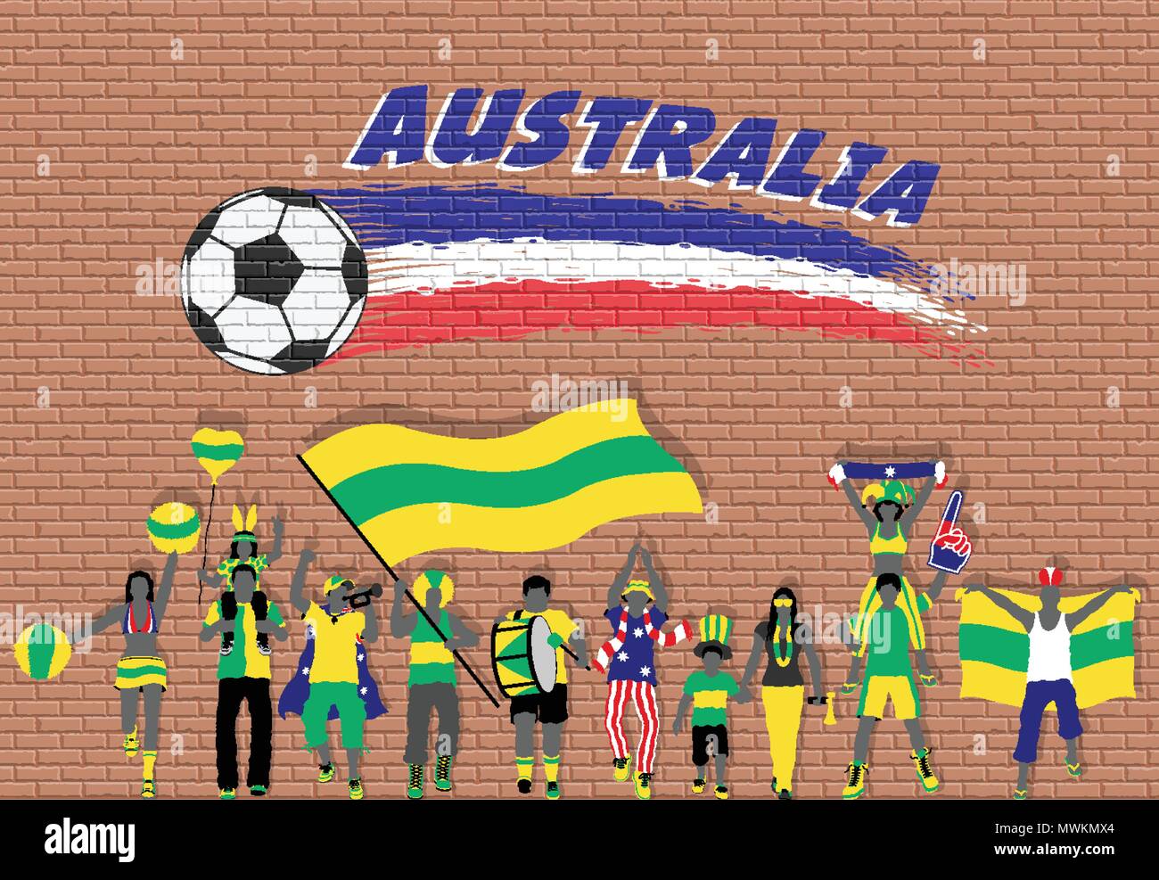 Australia fans world cup Stock Vector Images - Alamy