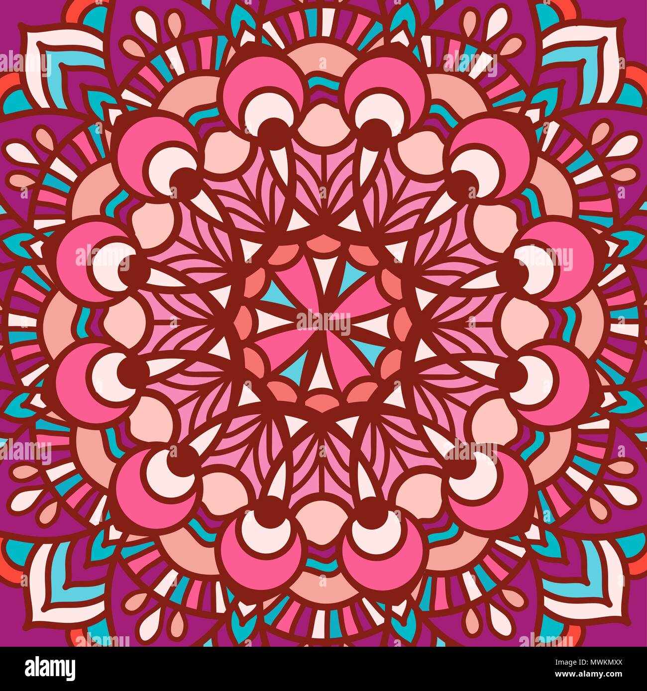 Square circular floral design hi-res stock photography and images - Alamy