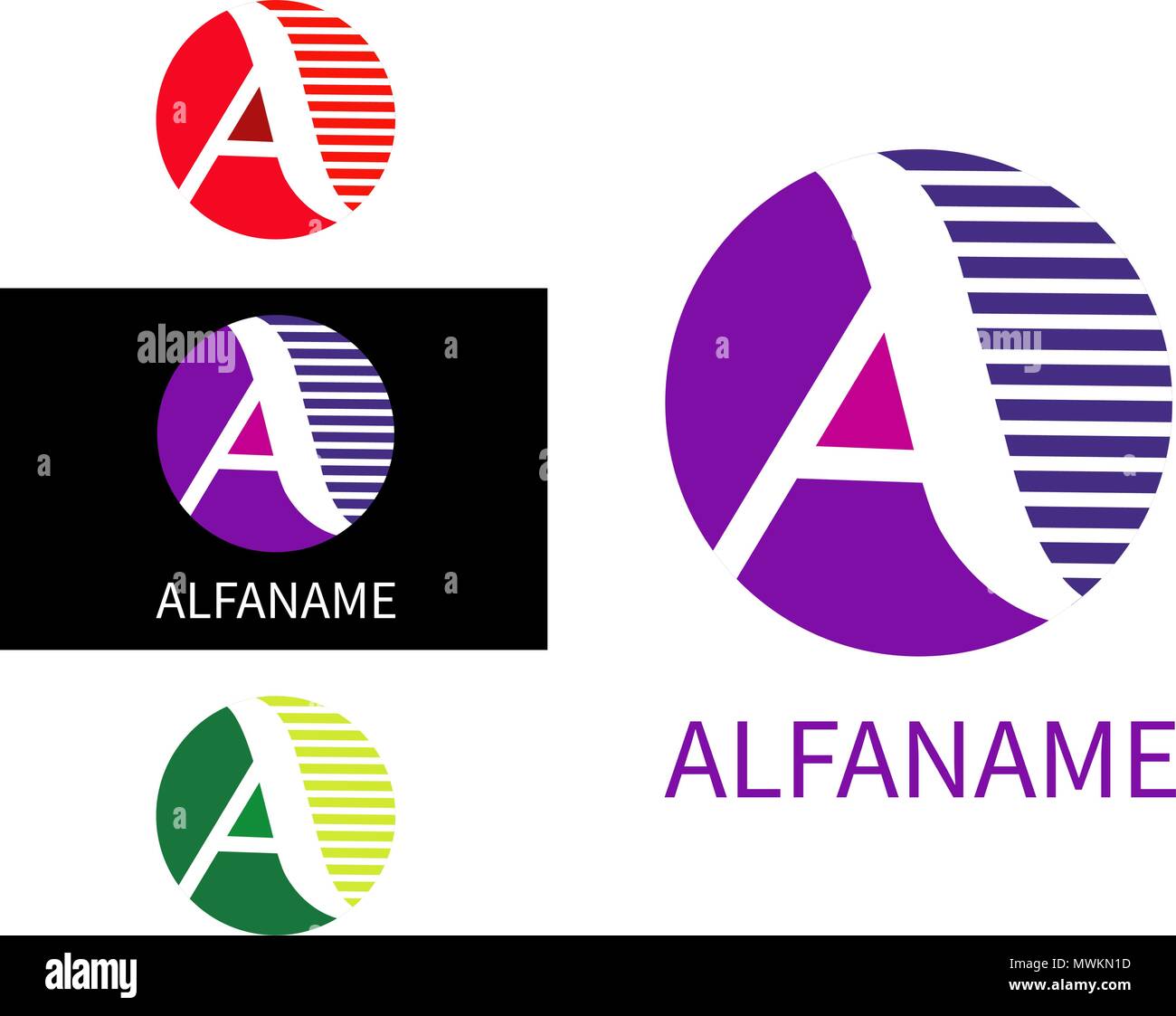 Letter icons company design Stock Vector Images - Alamy