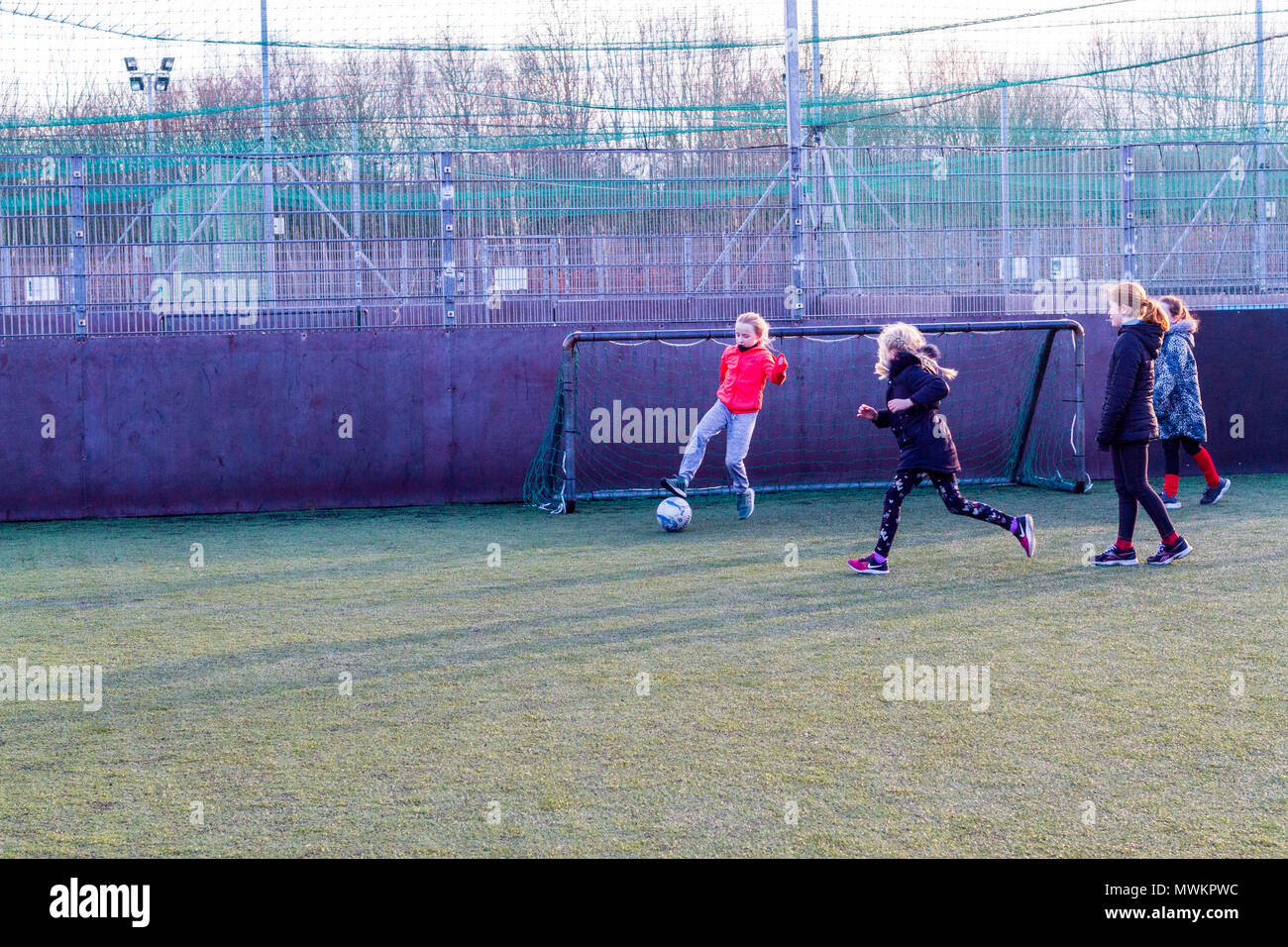 Girls playing football, soccer, football team, kids, children, soccer ...