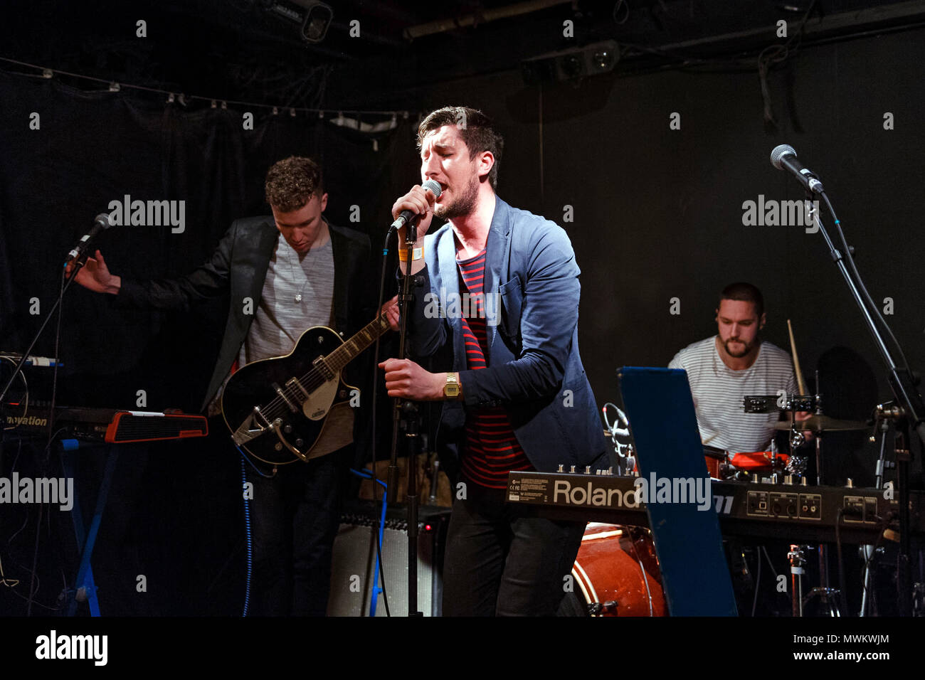 Electropop band April Towers (Alex Noble, Charlie Burley, John Anthony ...