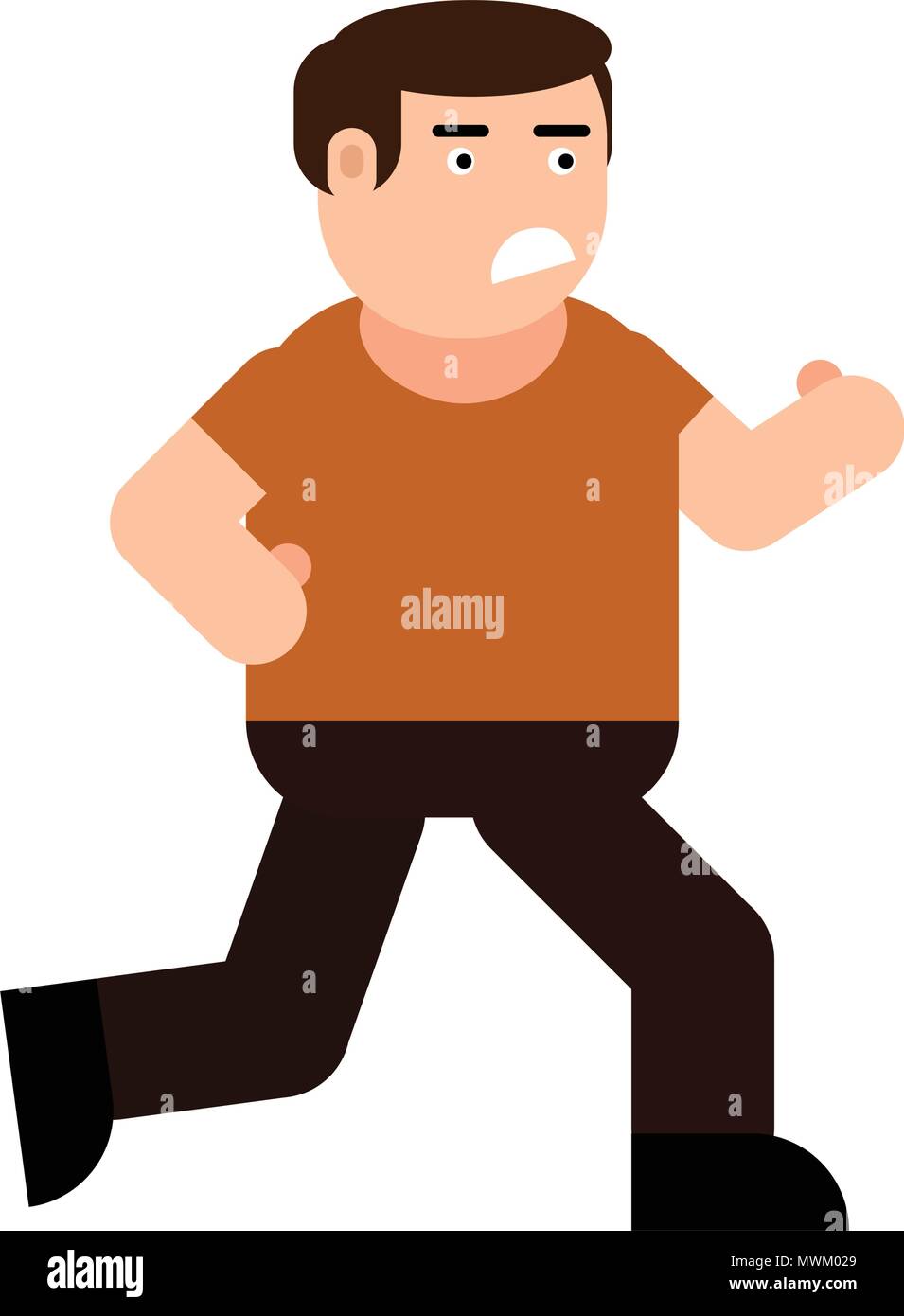 Running man person away Stock Vector Images - Alamy