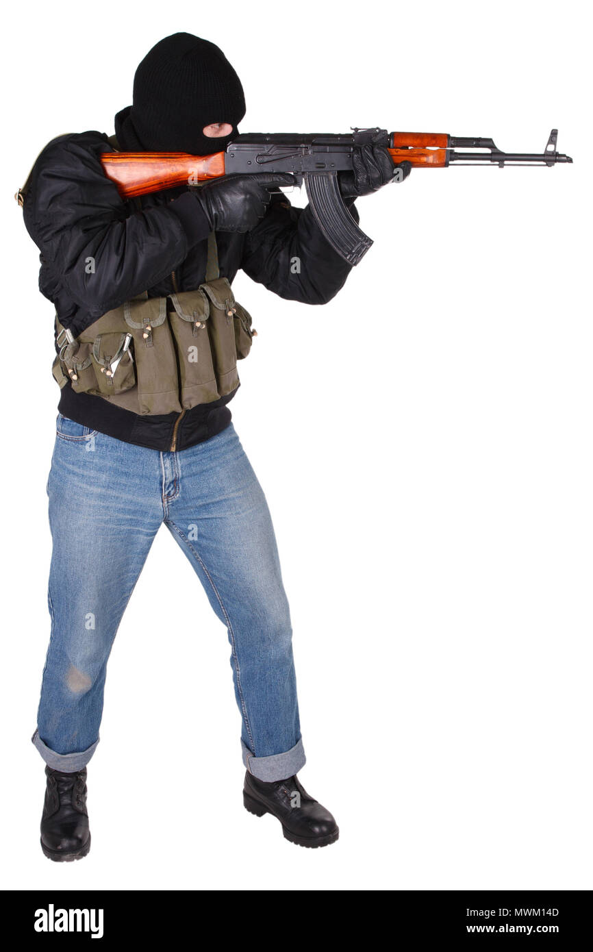 Male Gangster Holding Gun Isolated Stock Photos & Male Gangster Holding ...