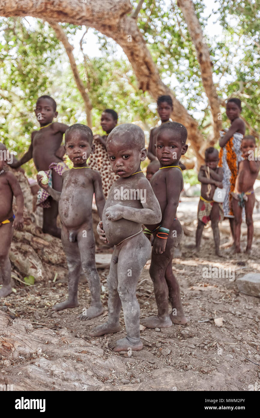 NAMIBE/ANGOLA - 28 AUG 2013 - African boys belonging to an angola tribe ...