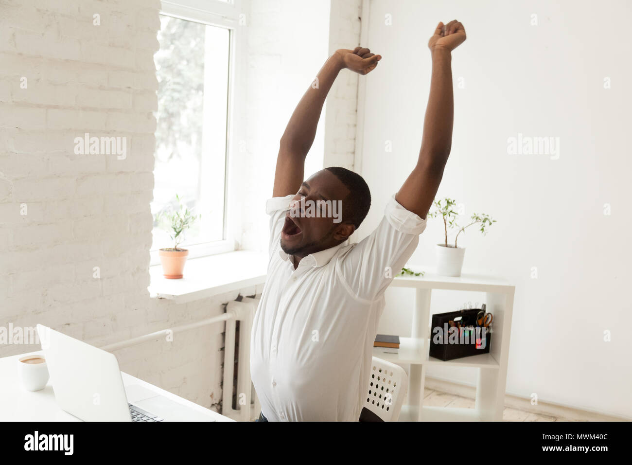 Work stress tired black hi-res stock photography and images - Alamy