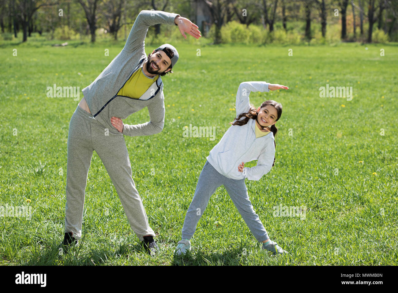 Exercise on grass hi-res stock photography and images - Alamy