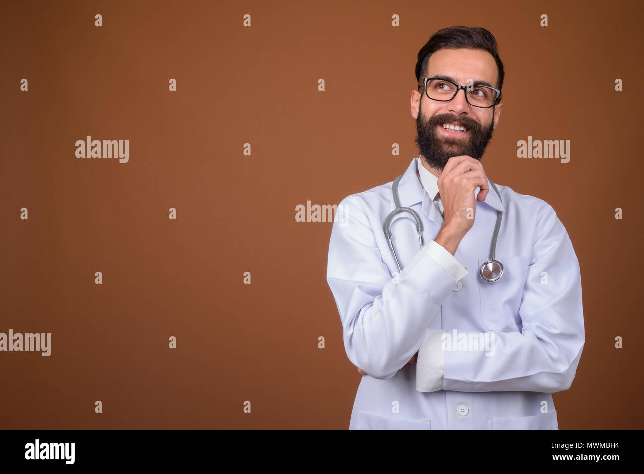 Happy persian bearded man doctor hi-res stock photography and images ...