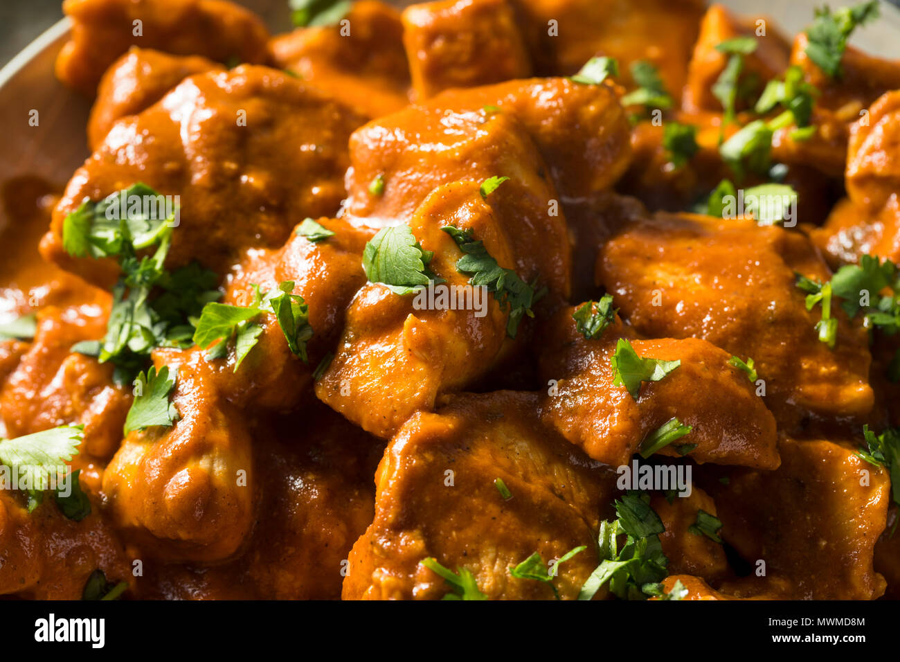Homemade Chicken Tikka Masala with Rice and Naan Stock Photo - Alamy