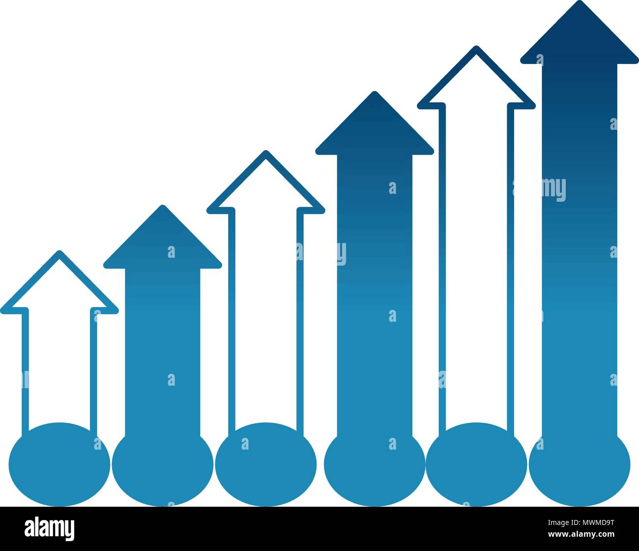 arrows growth isolated icons vector illustration design Stock Vector ...