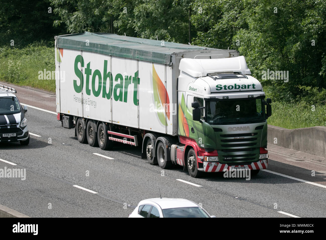 eddie stobart scania transport logistics HGV lorry M6 motorway Stock ...