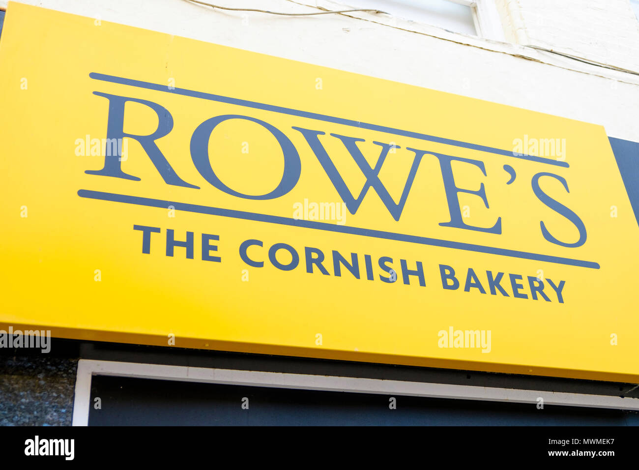 Rowes the cornish bakery, newquay, uk Stock Photo - Alamy