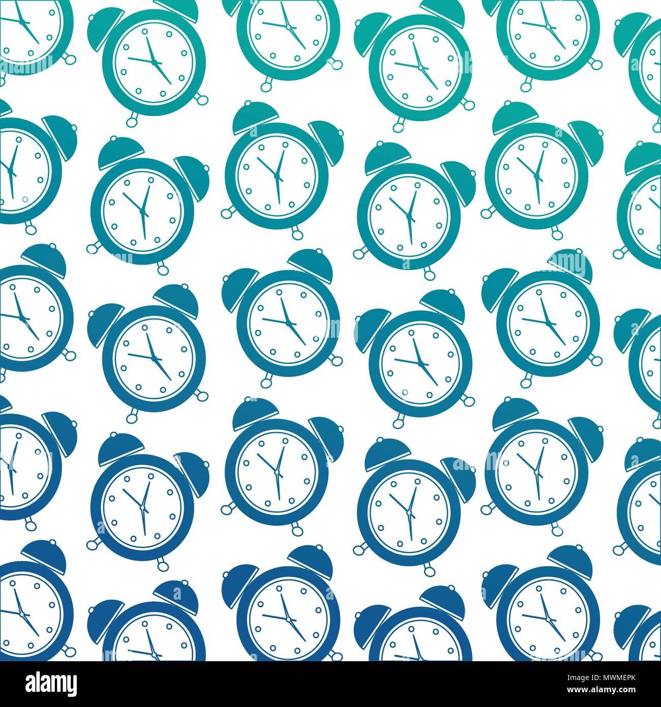 retro vintage clock alarm pattern vector illustration Stock Vector ...