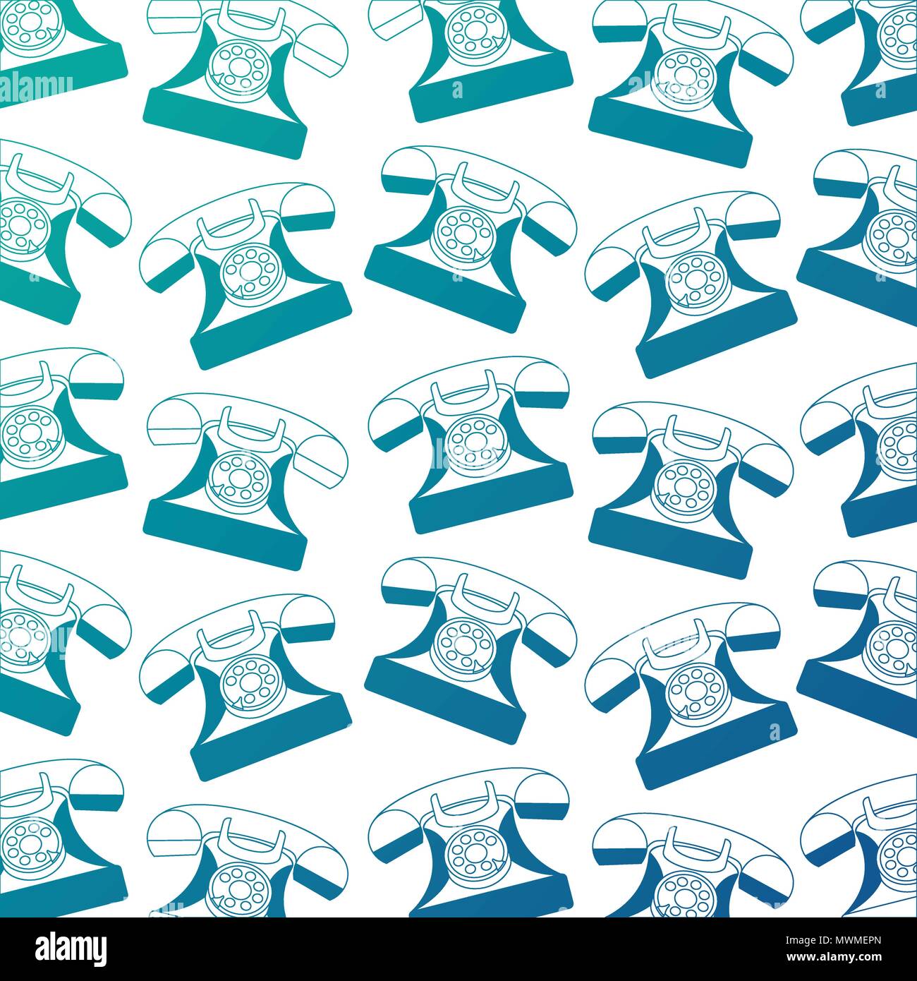 retro vintage telephone device pattern vector illustration Stock Vector ...