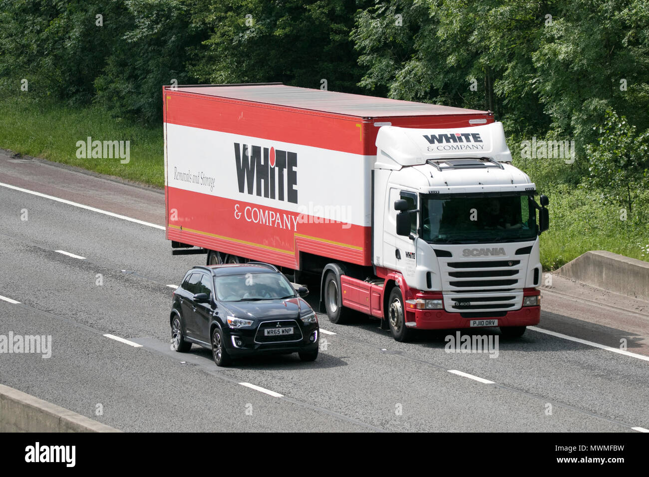 white & company removals and storage logistics HGV lorry M6 motorway ...