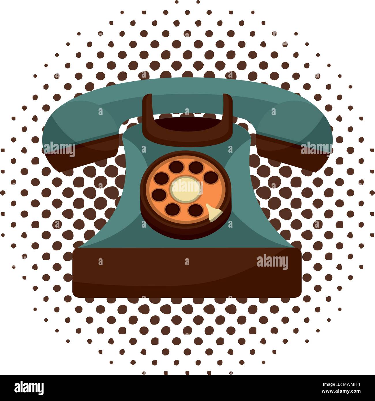 retro telephone vintage style vector illustration design Stock Vector ...