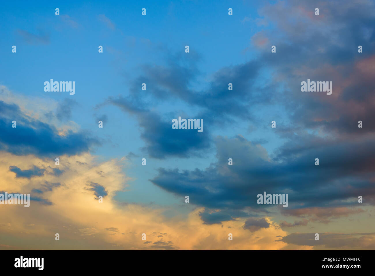 sunset sky with colorful clouds Stock Photo - Alamy