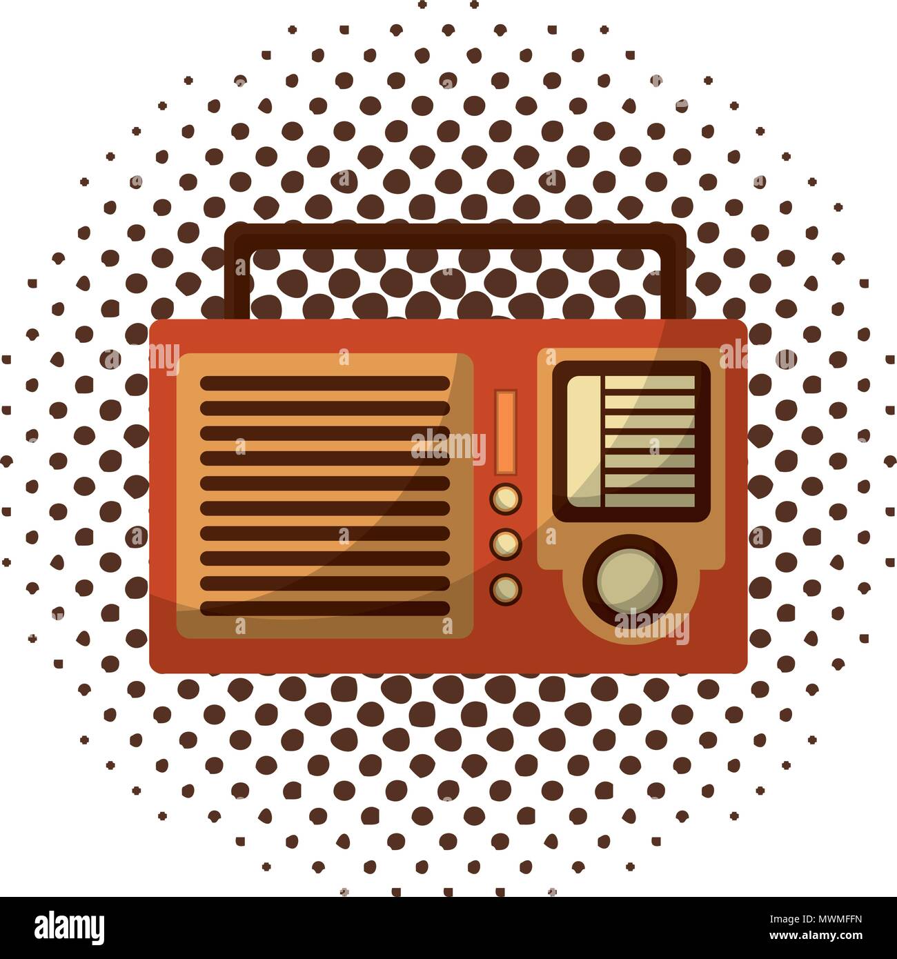 radio music retro style vector illustration design Stock Vector Image ...