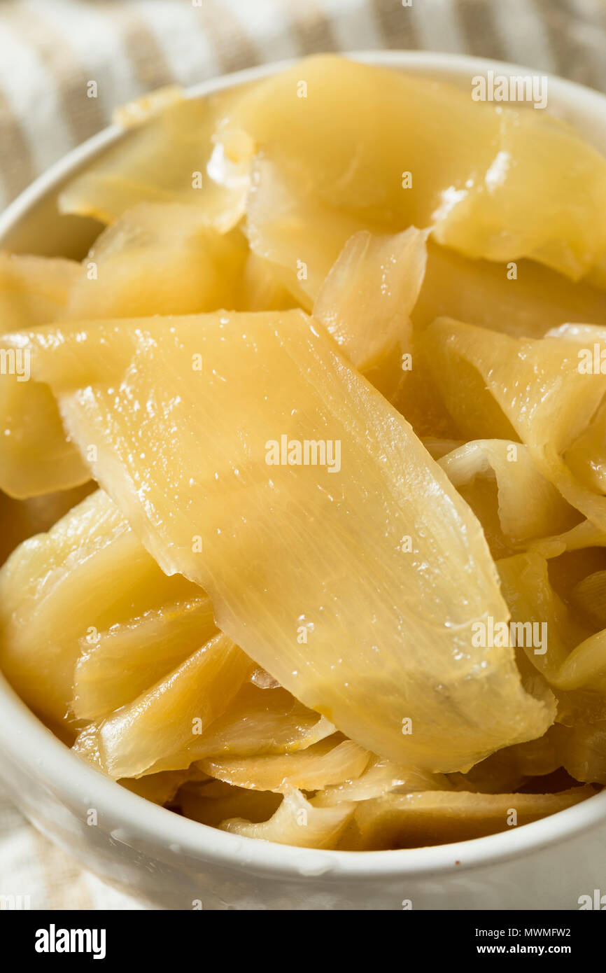 Spicy Pickled White Ginger in a Bowl Stock Photo - Alamy