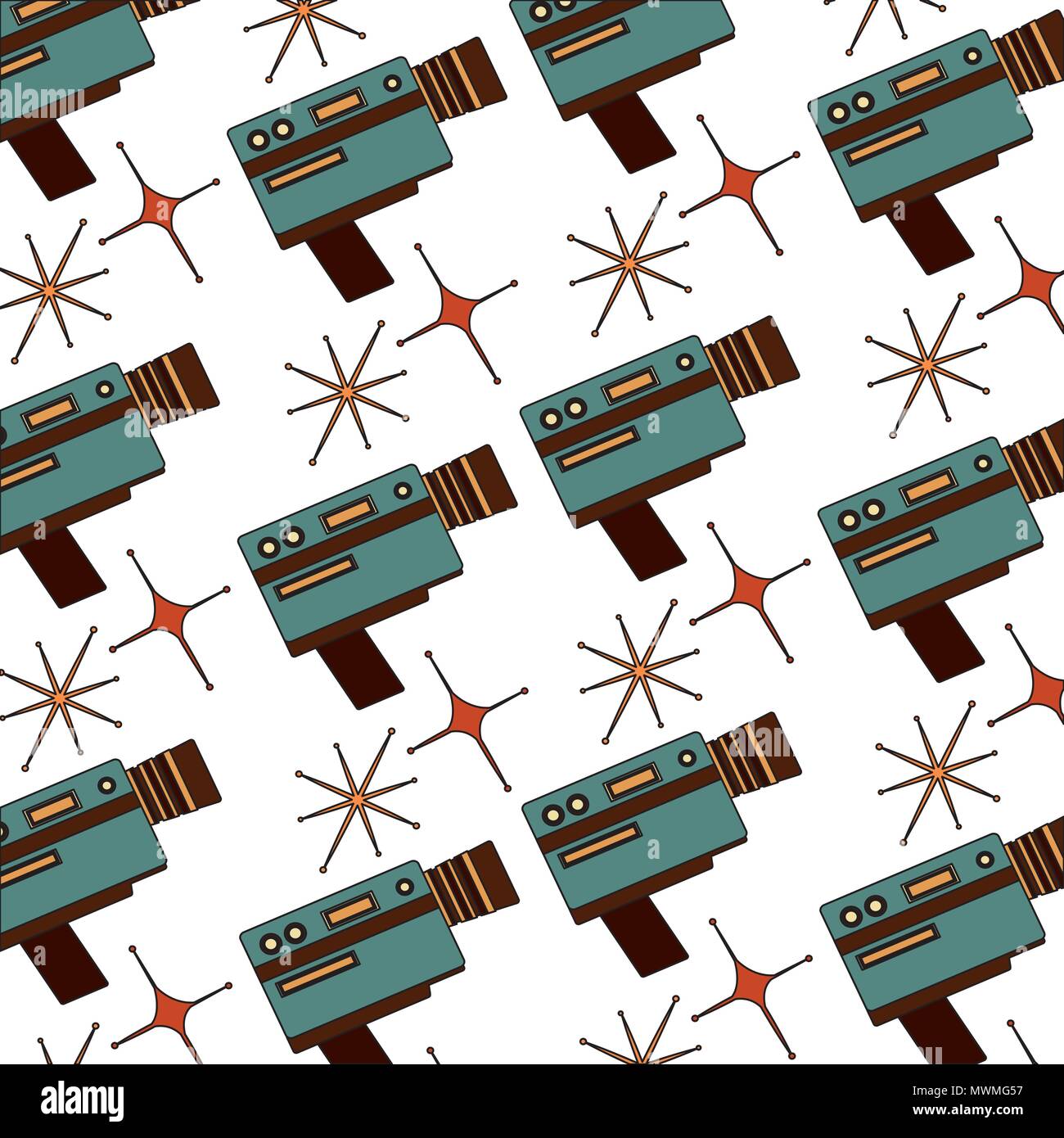 retro handy camera pattern vector illustration design Stock Vector ...