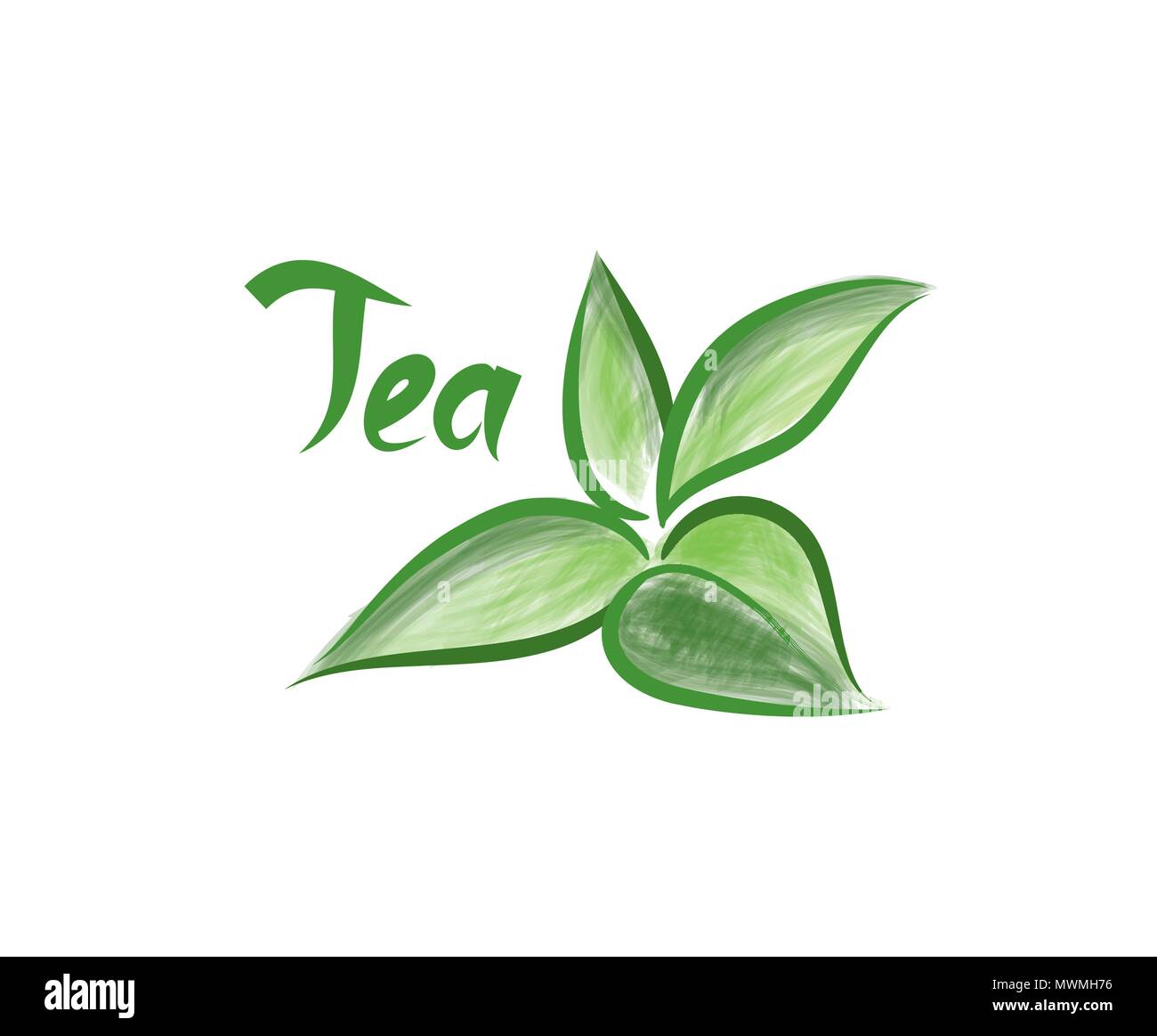 Japanese green tea farm Stock Vector Images - Alamy