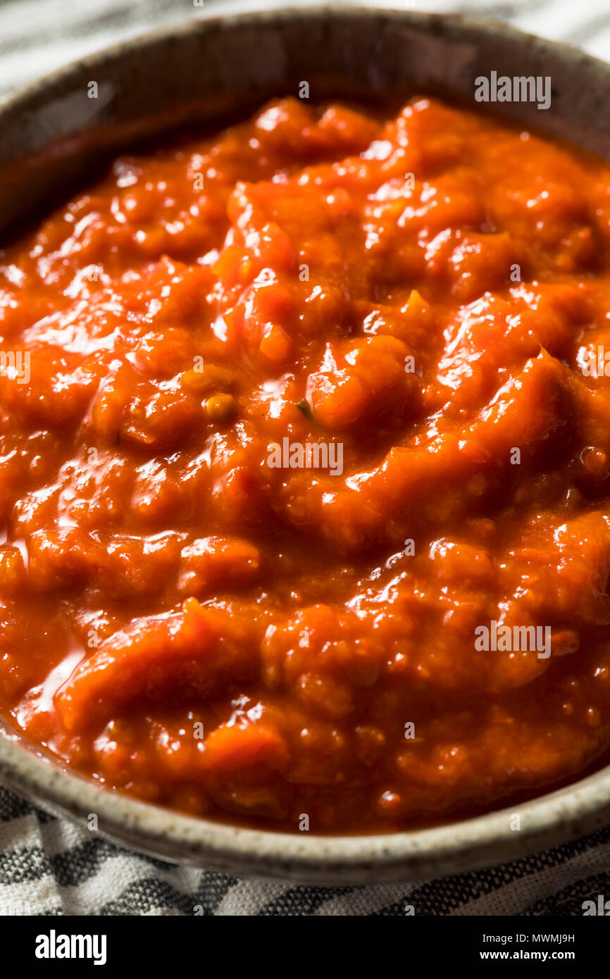 Homemade Spicy Harrisa Sauce in a Bowl Stock Photo - Alamy