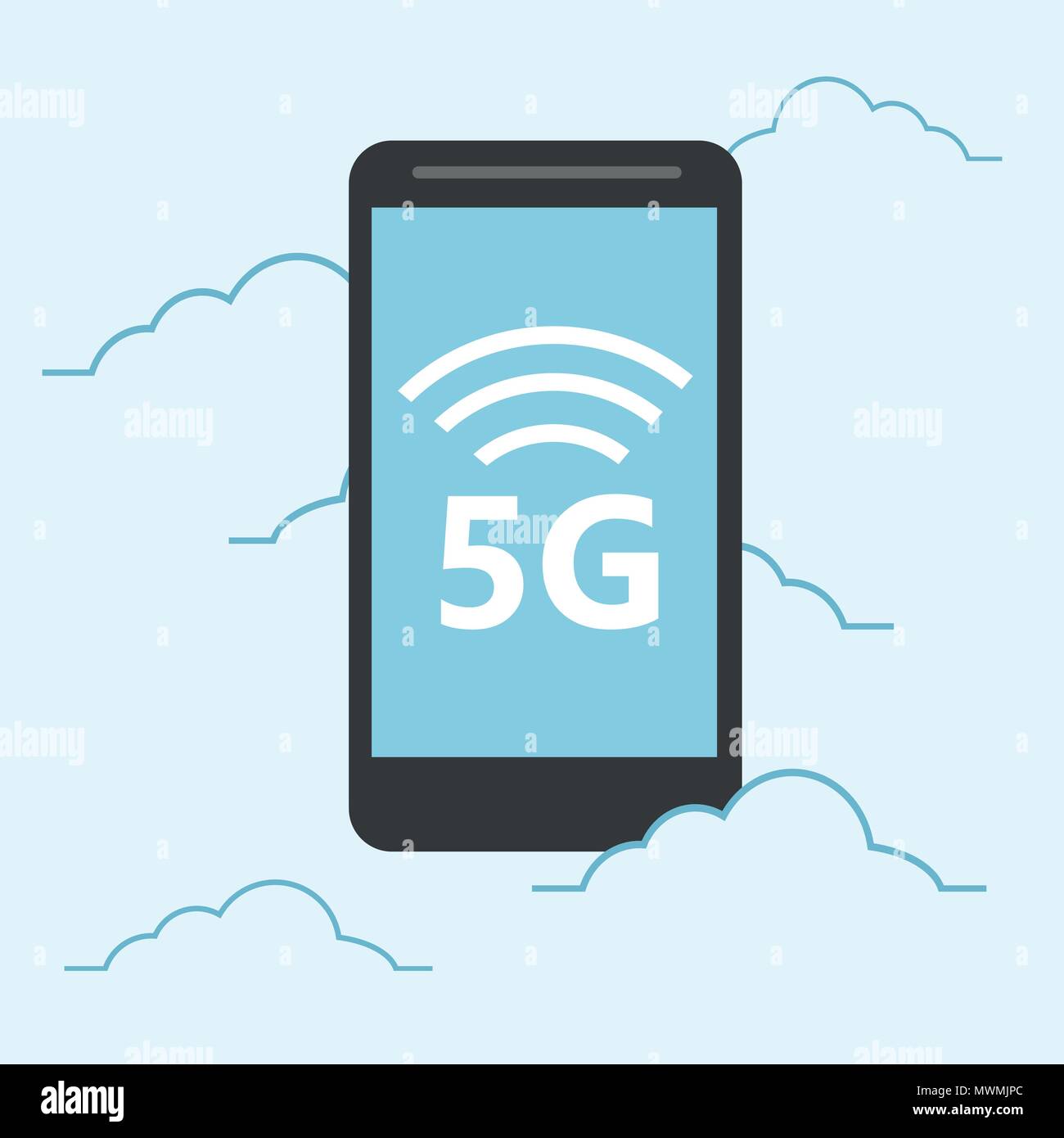 3d 4g mobile antenna wireless Stock Vector Images - Alamy