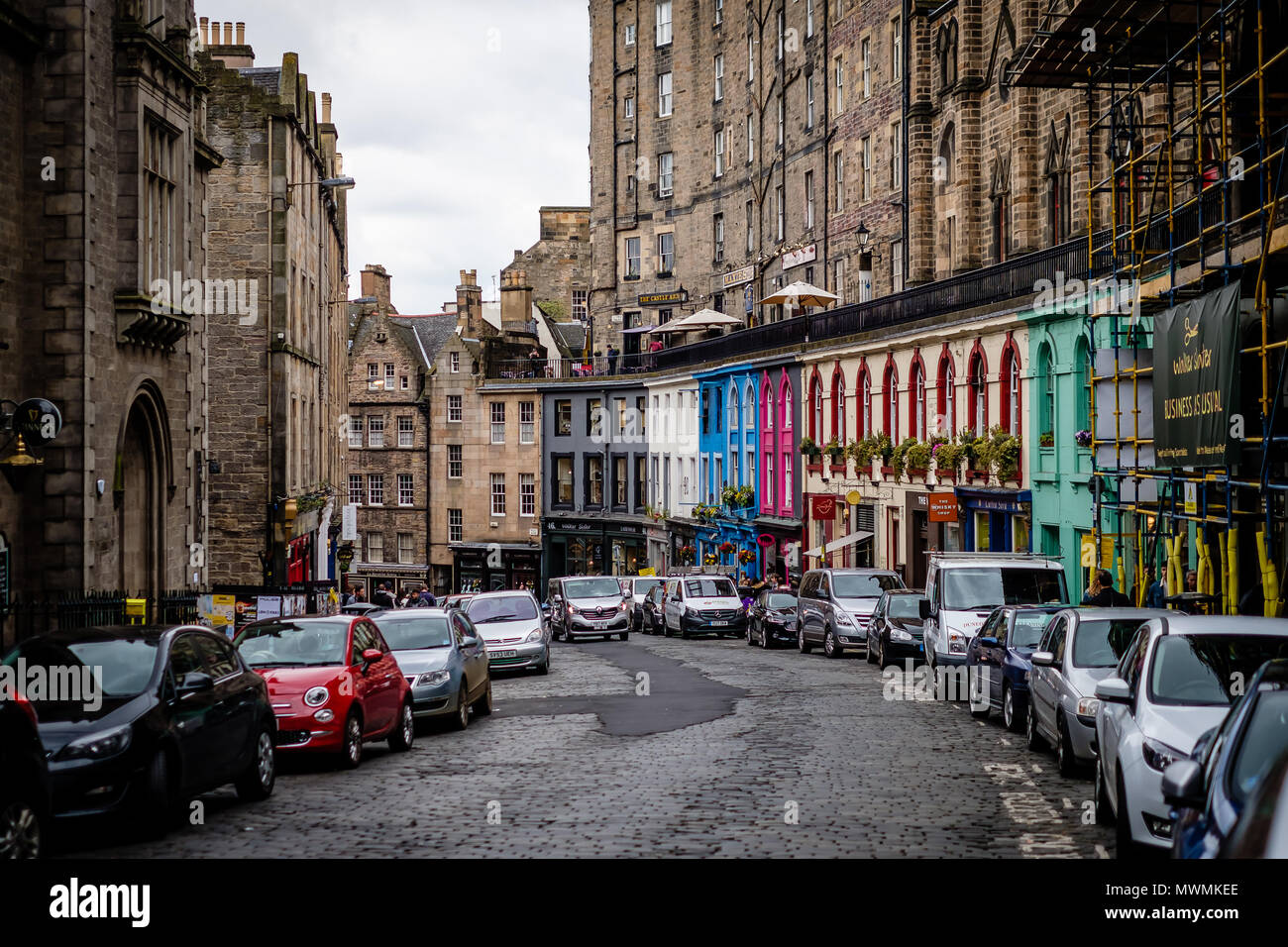 Victoria street a medieval street in Edinburgh that connects to the ...