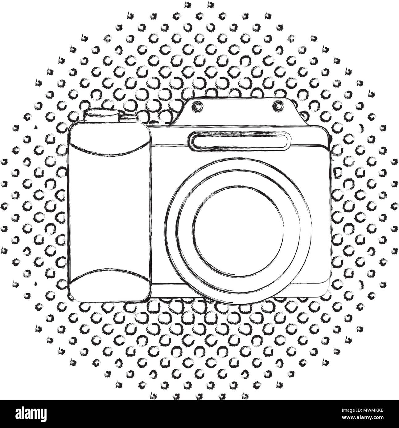 vintage photography camera retro device vector illustration halftone ...