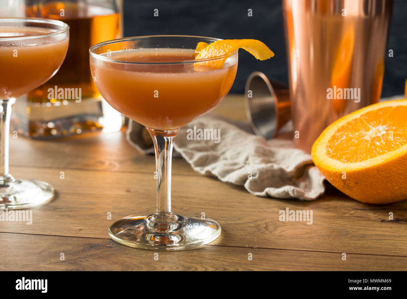 Homemade Smokey Blood and Sand Cocktail with Orange and Scotch Stock ...