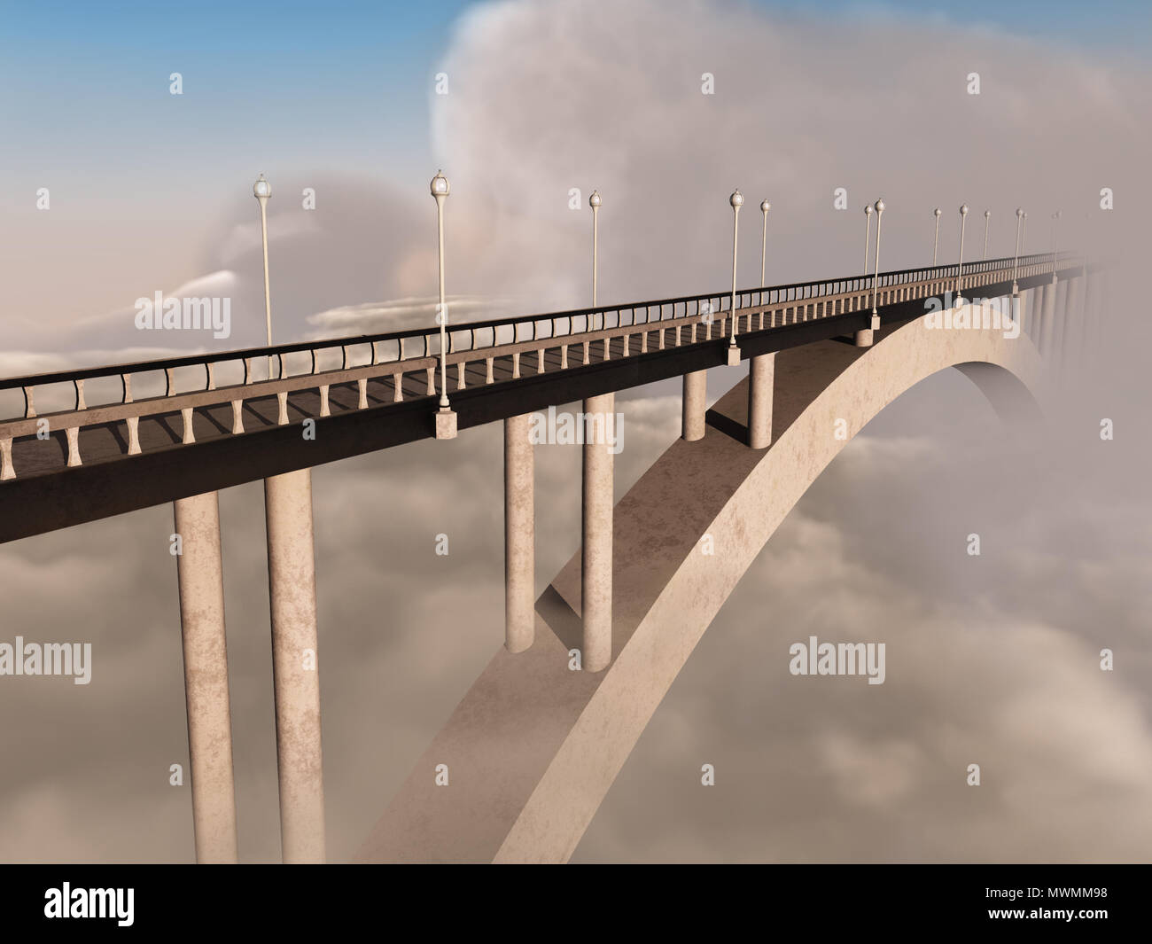Bridge in the clouds Stock Photo - Alamy