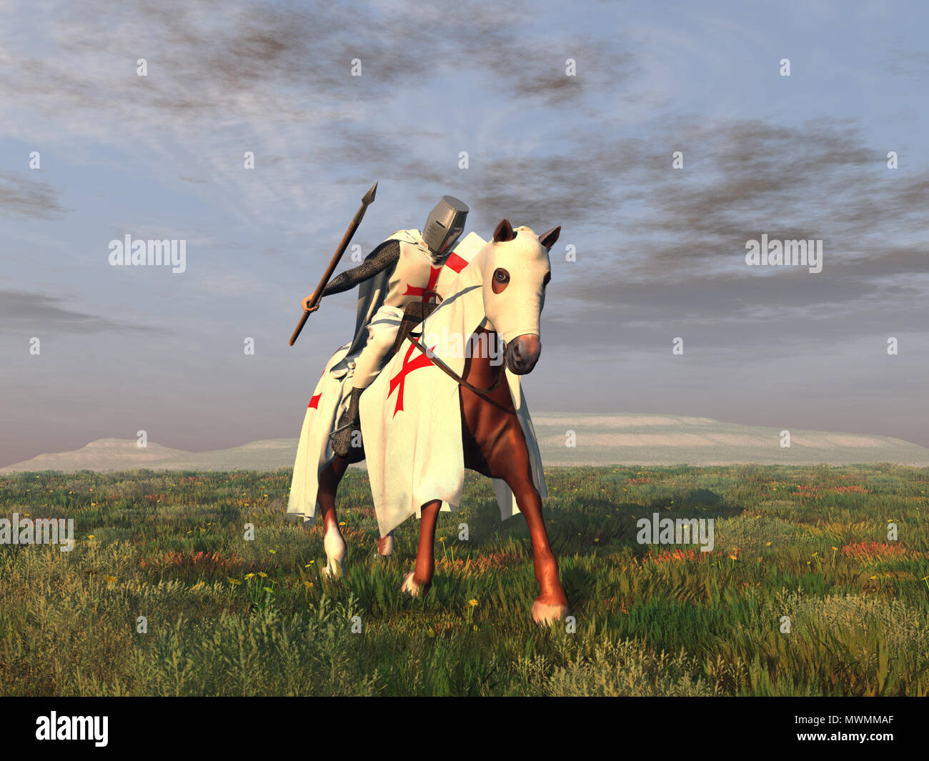 Templar knight hi-res stock photography and images - Alamy