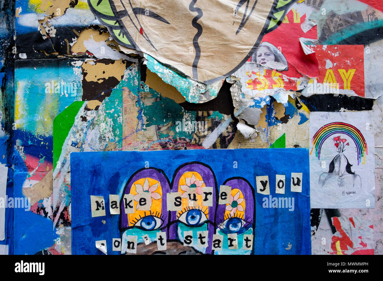 Torn posters wall hi-res stock photography and images - Alamy