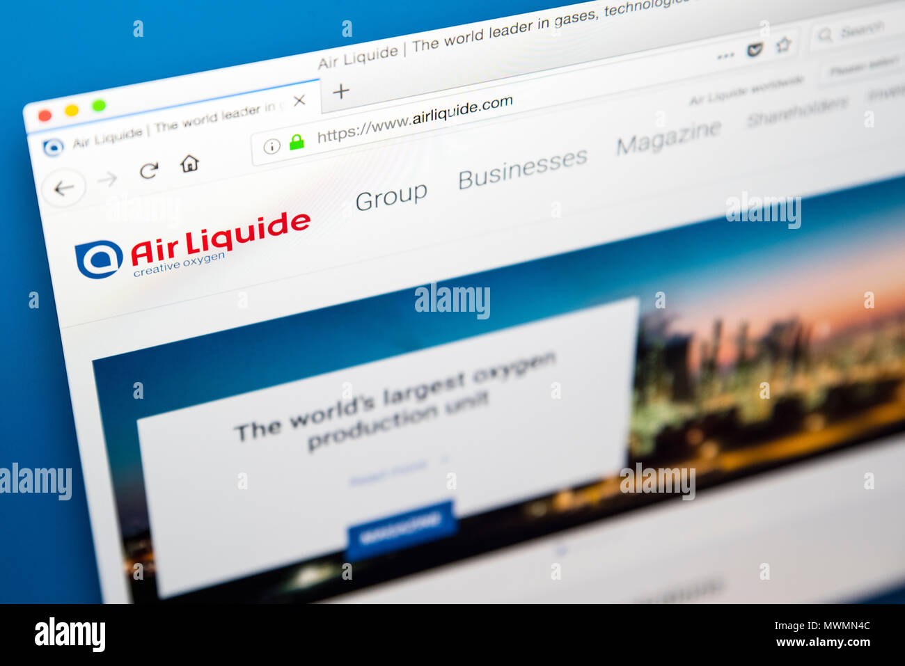 Air Liquide Uk Hi Res Stock Photography And Images Alamy