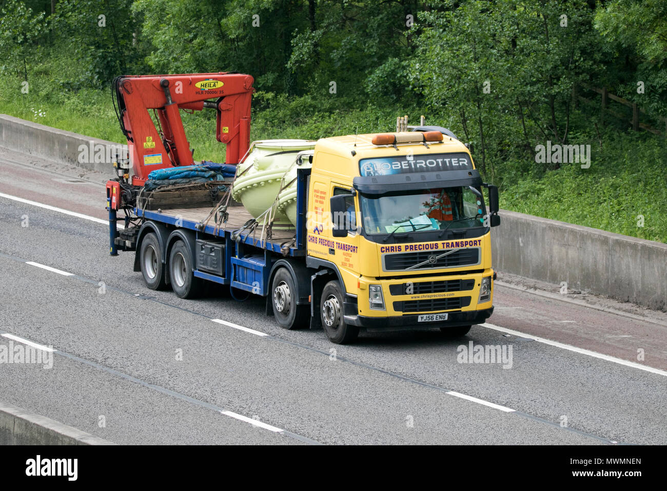 chris precious transport logistics HGV lorry M6 motorway Stock Photo ...