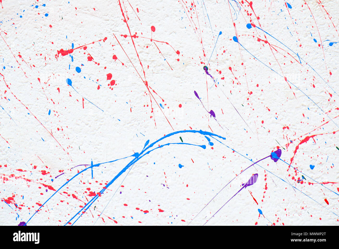 Abstract colorful splash on white wall background Stock Photo - Alamy