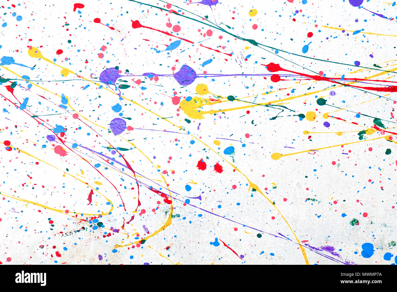 Abstract colorful splash on white wall background Stock Photo - Alamy
