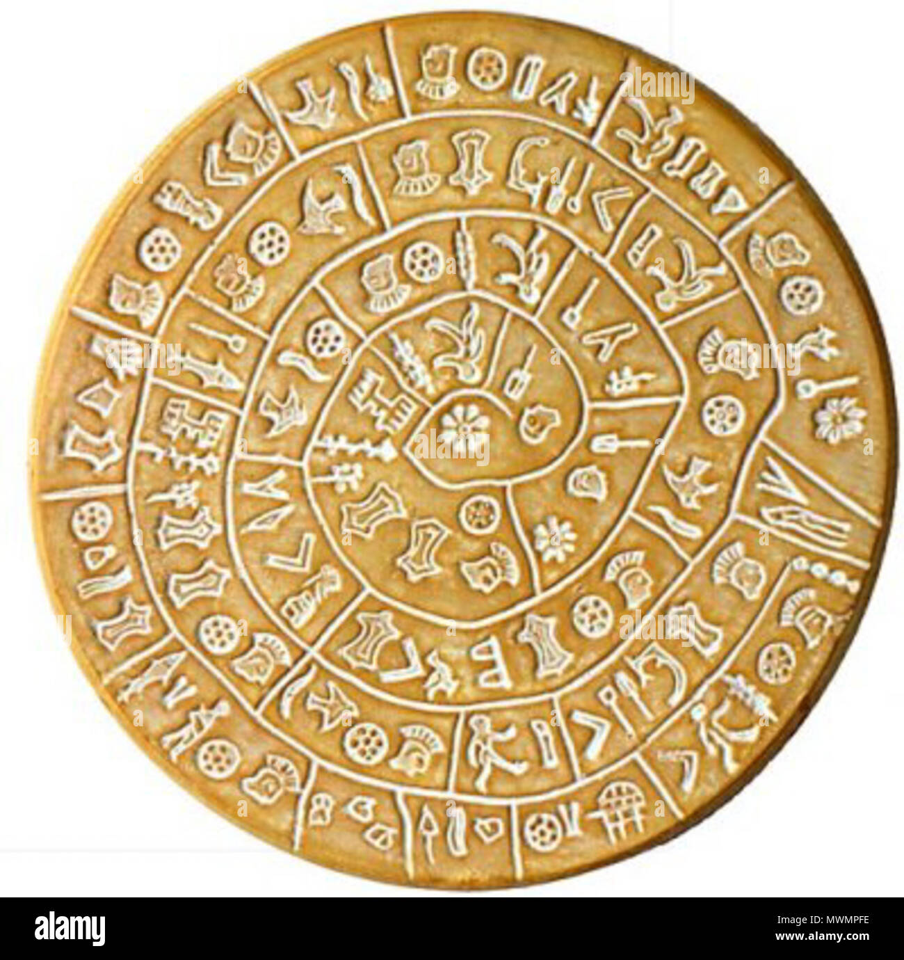 . Nederlands: Phaistos Disk, bewerking van foto op engelse wikipedia ...
