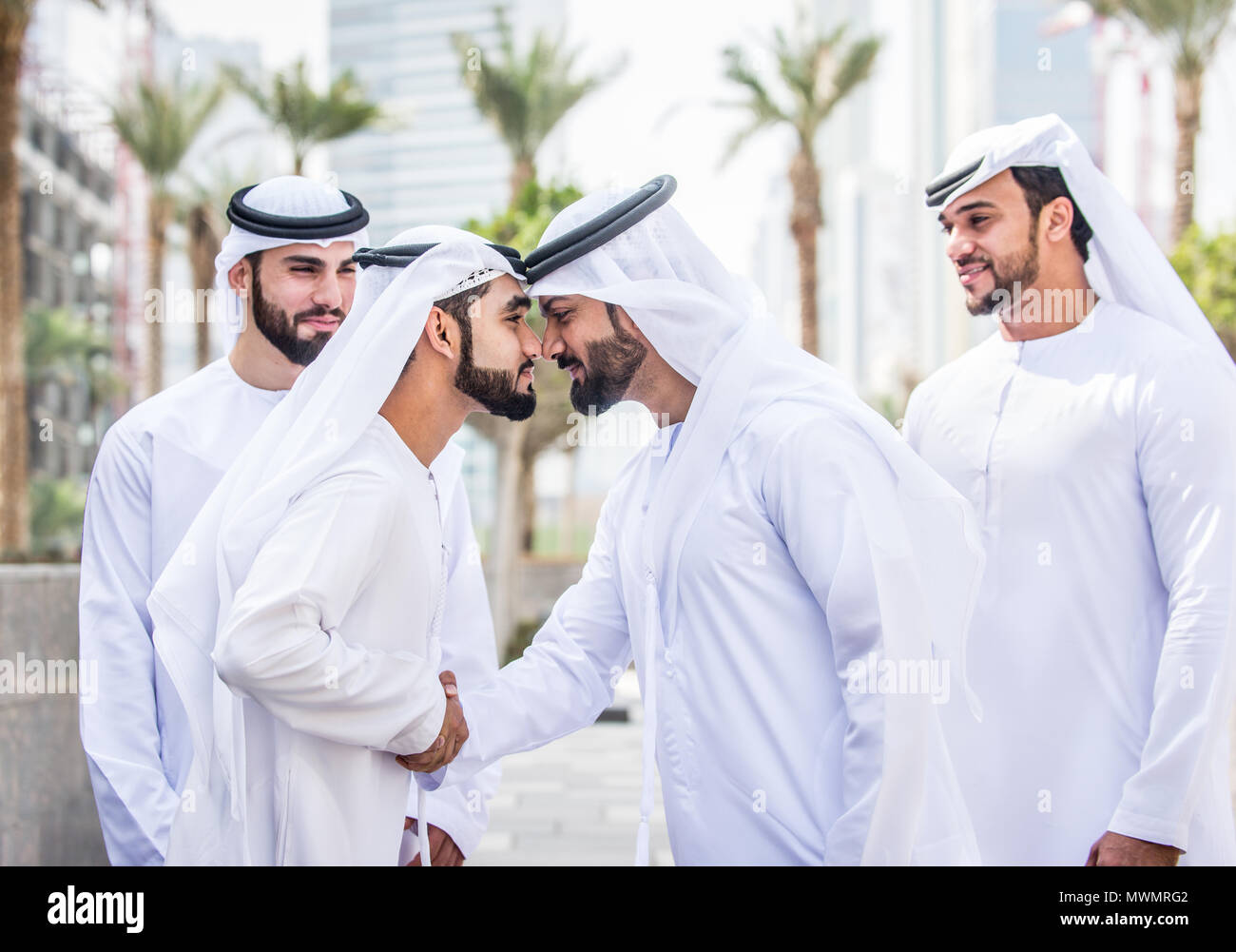 Arabian men meeting and talking about business - Businessmen portrait ...