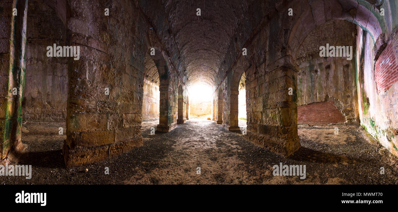 Ancient, Roman cistern in Aptera, Chania in Crete island, Greece Stock ...