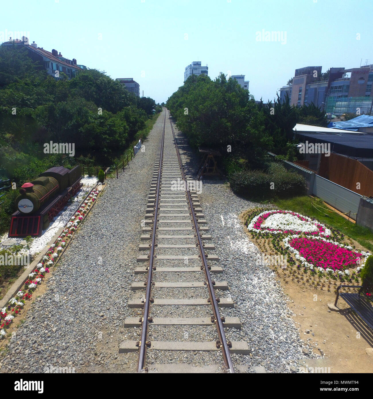 Closed Rail Road, Mipo, Haeundae, Busan South Korea Asia Stock Photo ...